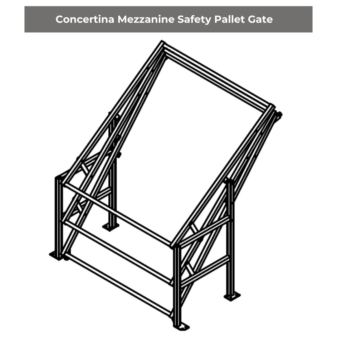 Concertina Pallet Gate - Mezz Floors UK